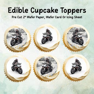 Edible Motorbike Cupcake Decoration - Etsy
