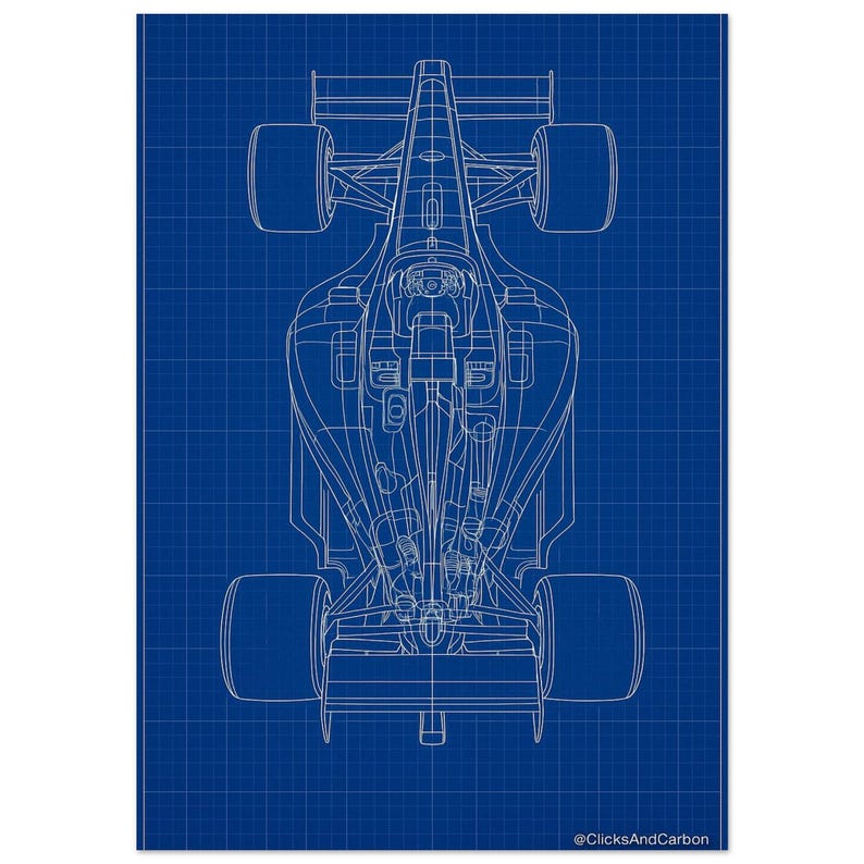 F1 Car Blueprint Poster – A4 Technical Drawing of Formula 1 Race Car - Etsy