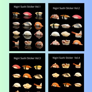 Sushi Sticker Bundle – 48 PNG Digital Stickers | Realistic & Kawaii ...