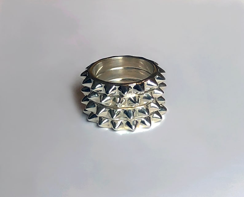 Sterling Silver Spike Ring - Etsy