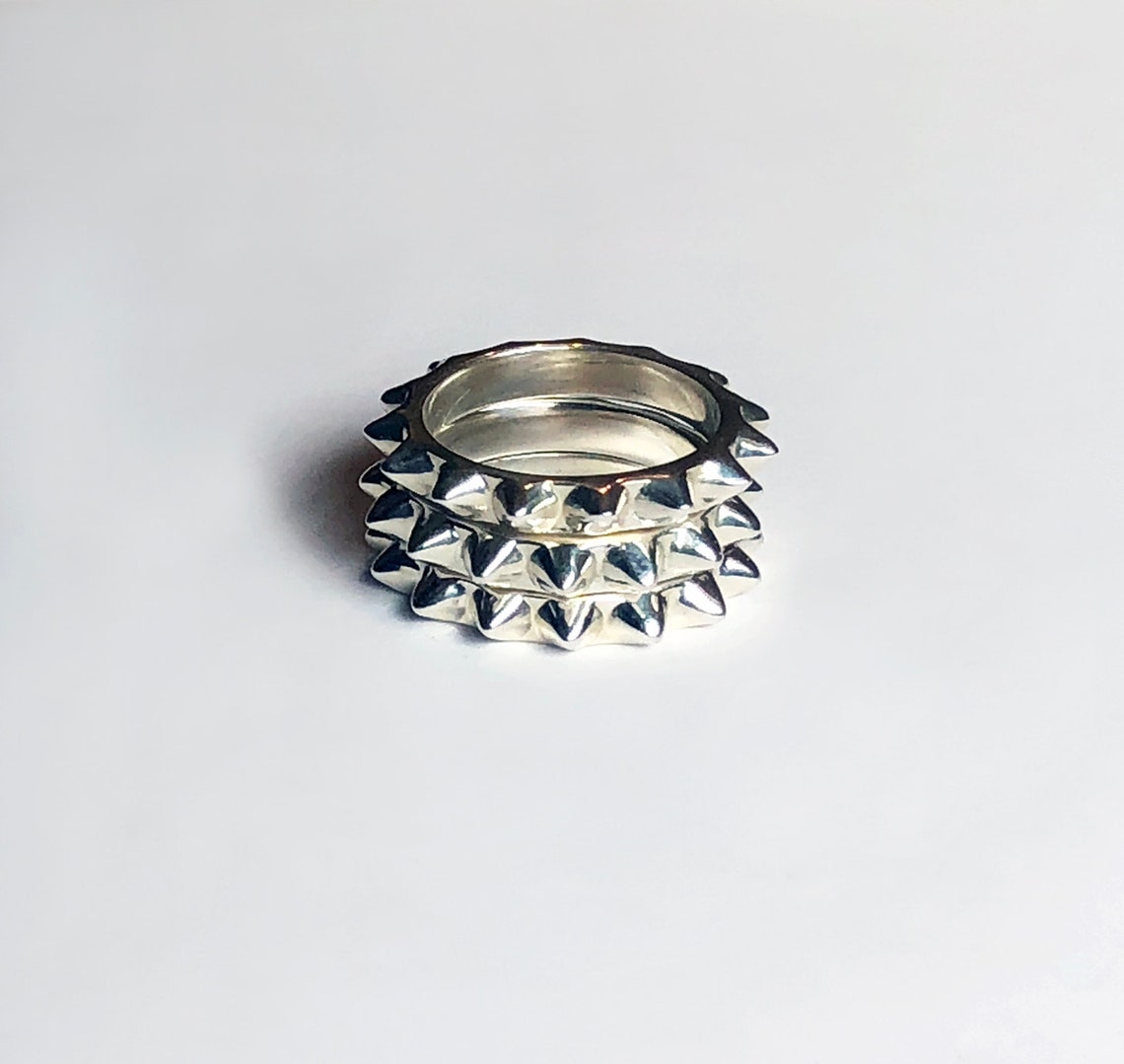 Sterling Silver Spike Ring - Etsy