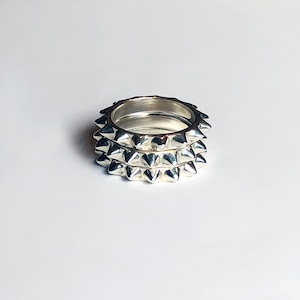 Sterling Silver Spike Ring - Etsy