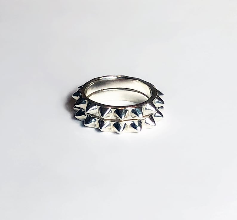 Sterling Silver Spike Ring - Etsy