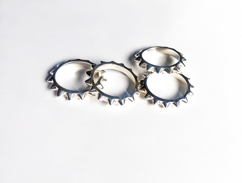Sterling Silver Spike Ring - Etsy
