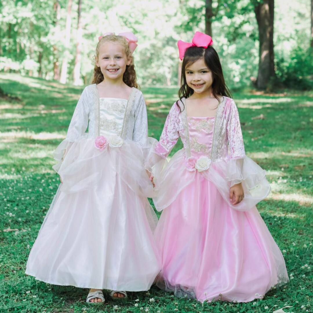 Pink Rose Princess Dress, Kids Princess Dress, Princess Dressup ...