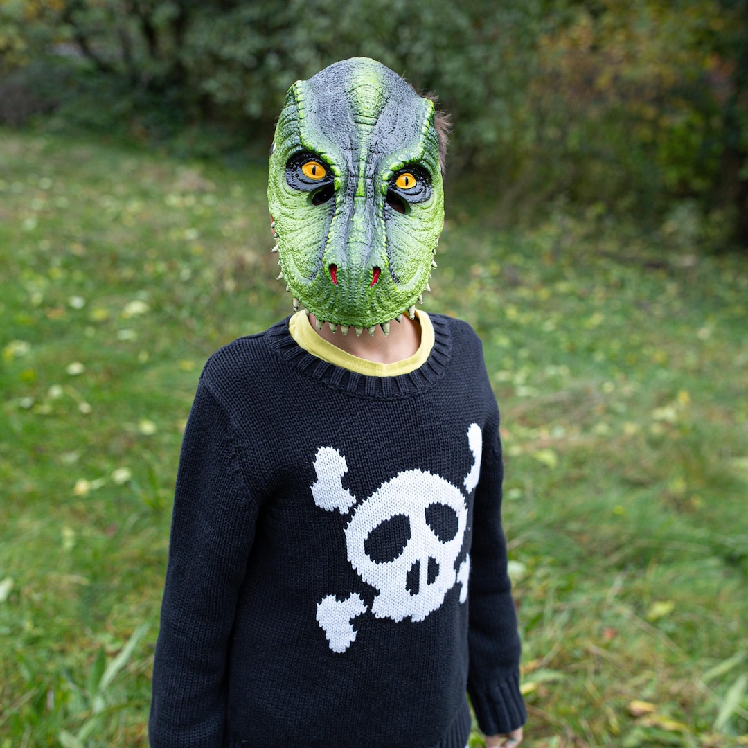 T-rex Dino Mask, Green, Green Dinosaur Mask, Kids Dinosaur Dress Up ...