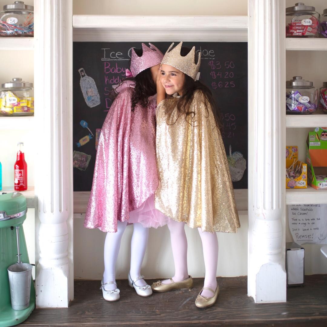 Pink Sequins Cape, Gold Sequins Cape, Gold Cape for Kids, Kids Holiday ...
