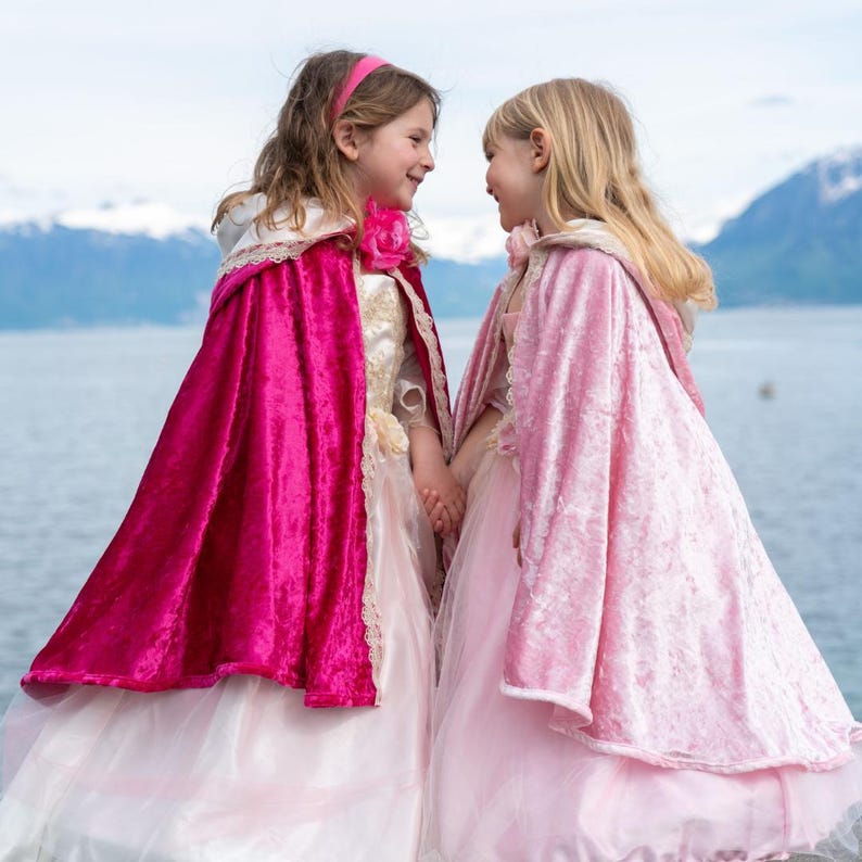 Light Pink Princess Cape, Velour Cape, Kids Cape, Princess Cape for ...