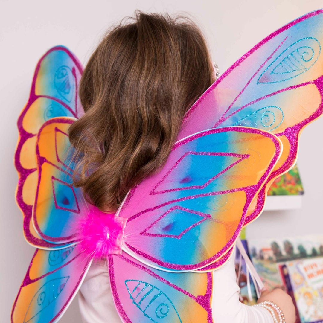 Glitter Rainbow Wings, Fairy Wings, Colourful Wings, Sparkly Wings ...