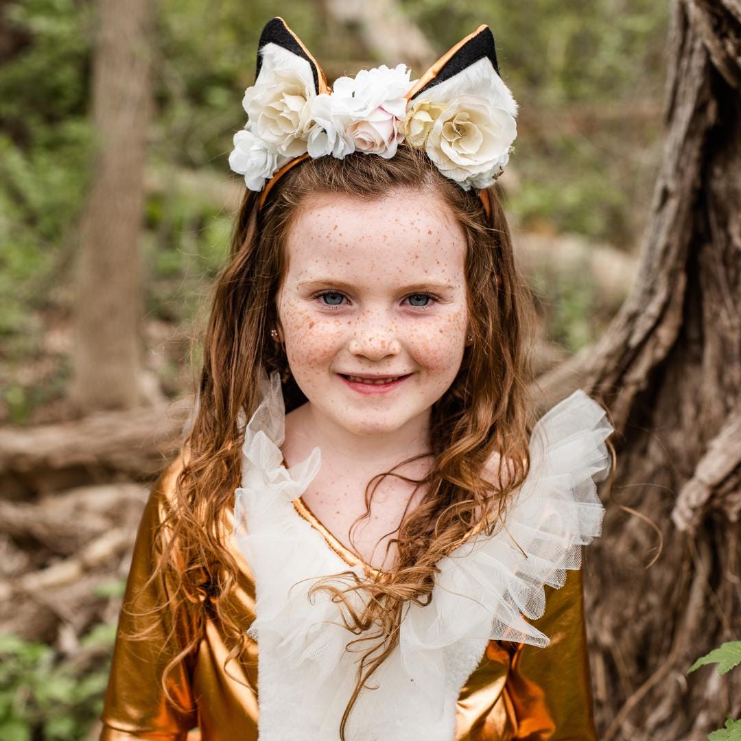 Woodland Fox Dress With Headpiece, Kids Fox Costume, Fox Dress for ...