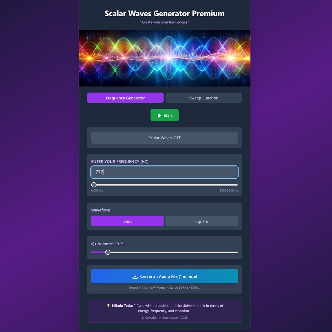 Scalar Waves Generator PREMIUM - Scalar Wave Generator - Create Your ...