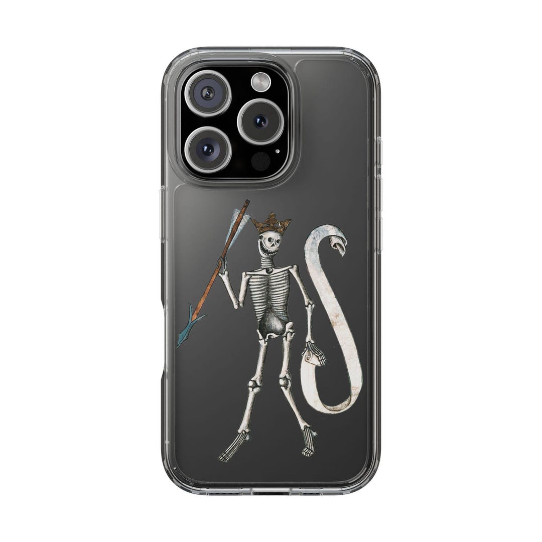 Medieval Skeleton King Phone Case - Gothic Funny iPhone Cover - Vintage ...