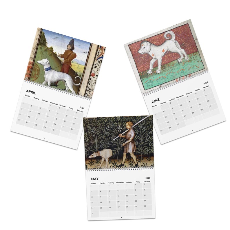 Medieval Dogs Calendar 2026 | Funny Gothic Dog Art | Medieval ...