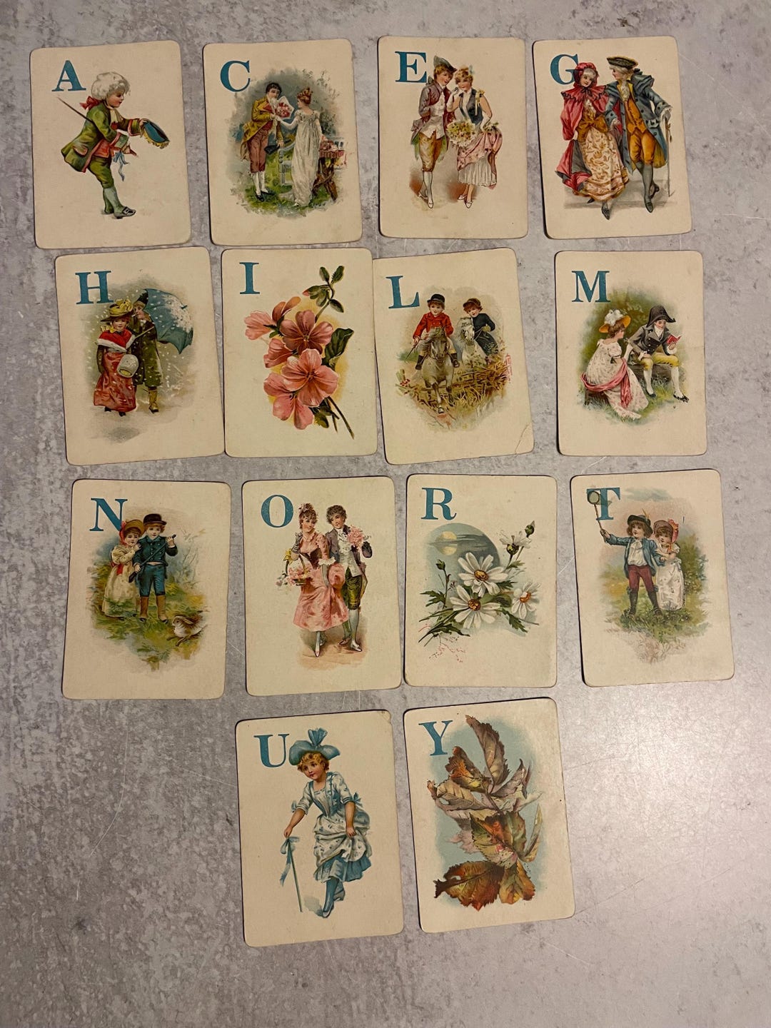 Antique Logomachy 1910 Victorian Card Game 14 Letters in Lot Unboxed - Etsy