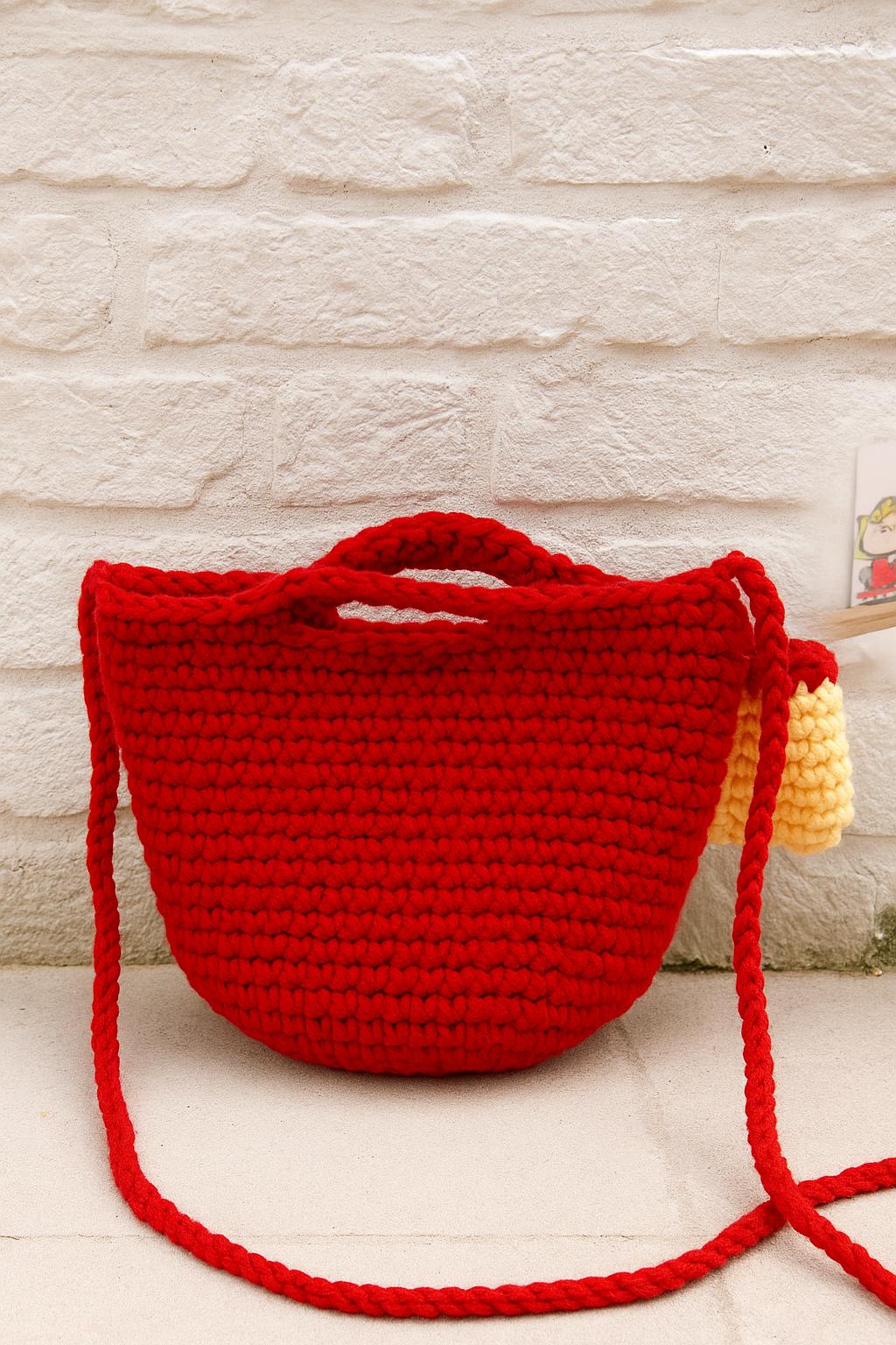 Christmas Crochet Bag - Santa Claus Purse , Cute Holiday Shoulder Bag ...