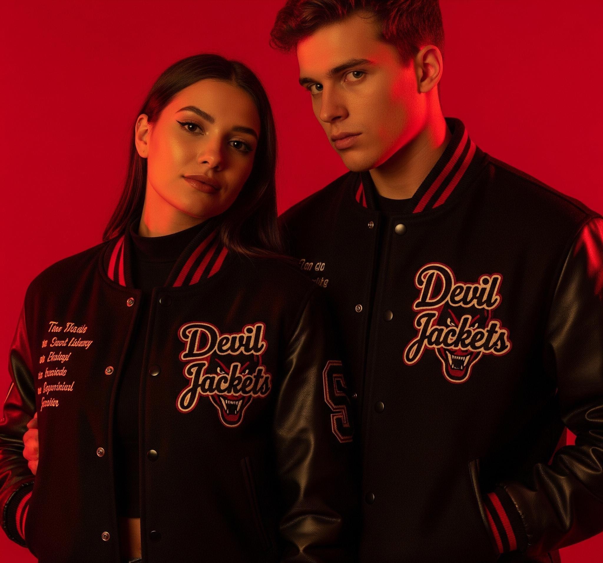 Custom Couple Varsity Jacket Letterman , School Team Jacket, Bomber ...