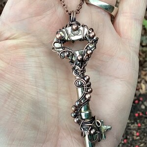 Vintage Antique Entwinded Key Wrapped in Oxidized Copper Wire With ...