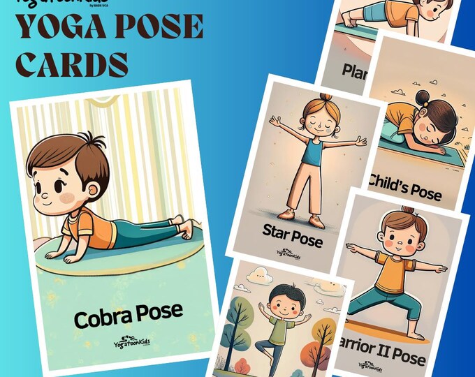 Kids Yoga Pose CARDS-LOTUS /12 Printable PDF Poses -mindfulness ...