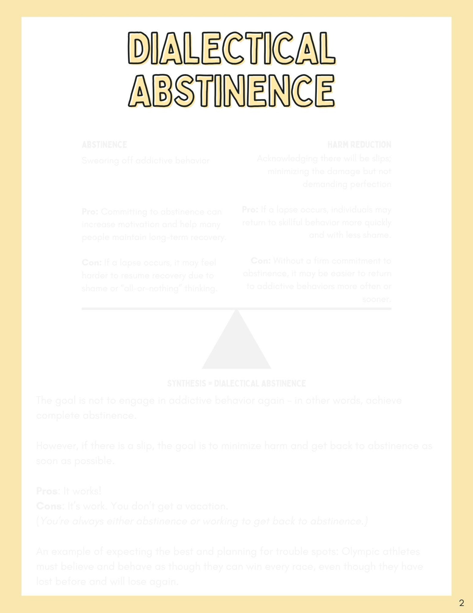 Redesigned DBT Addiction Module Therapy Handout - Etsy