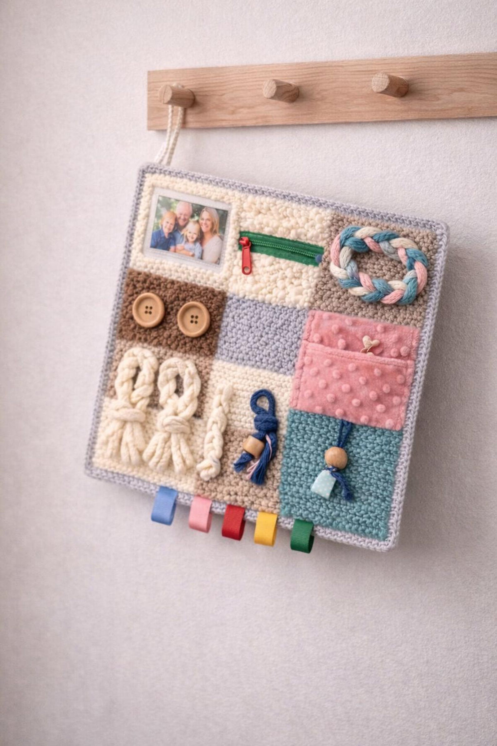 Fidget Lap Blanket Knitting Pattern | Sensory Therapy Mat, Dementia ...