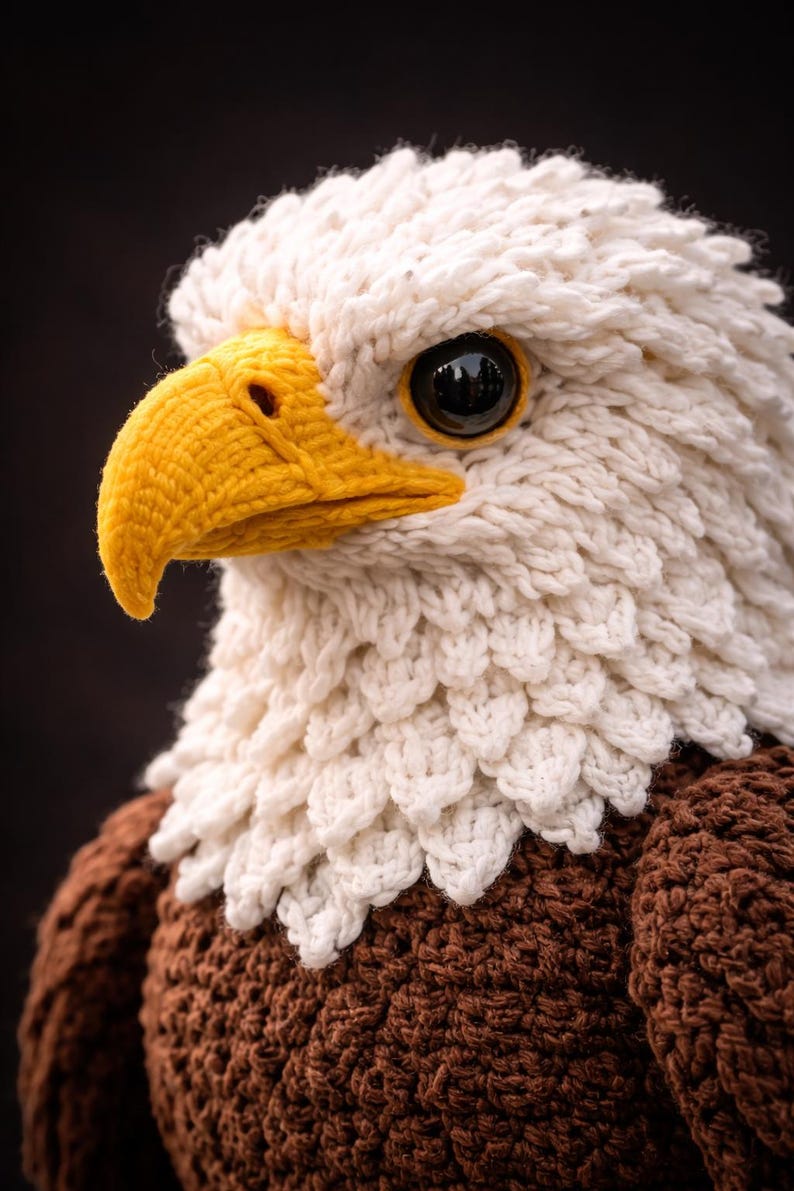 Realistic Eagle Crochet Pattern: Advanced Amigurumi Bird Tutorial (PDF ...