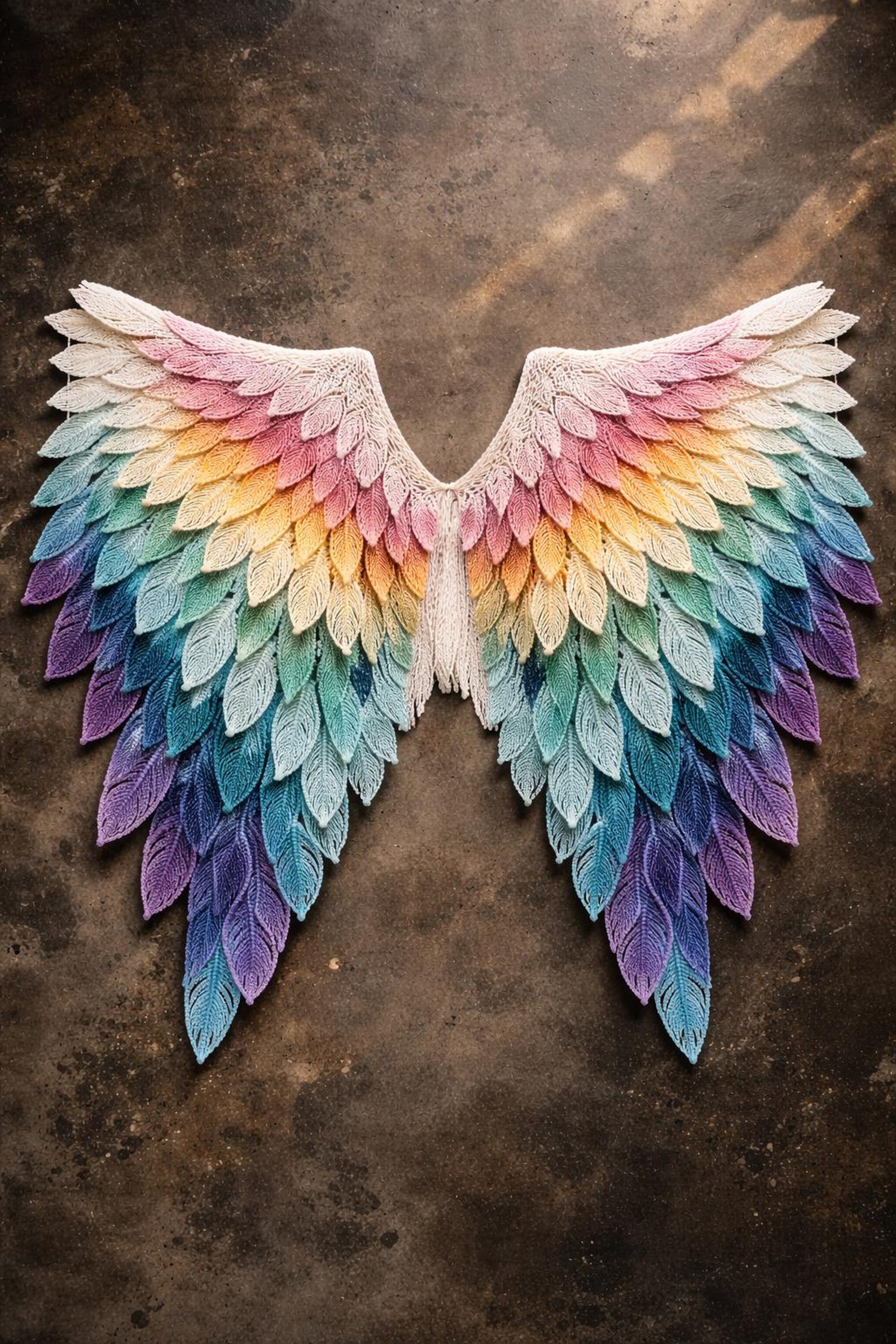 Rainbow Phoenix Wing Shrug Knit Pattern: Festival DIY (digital ...