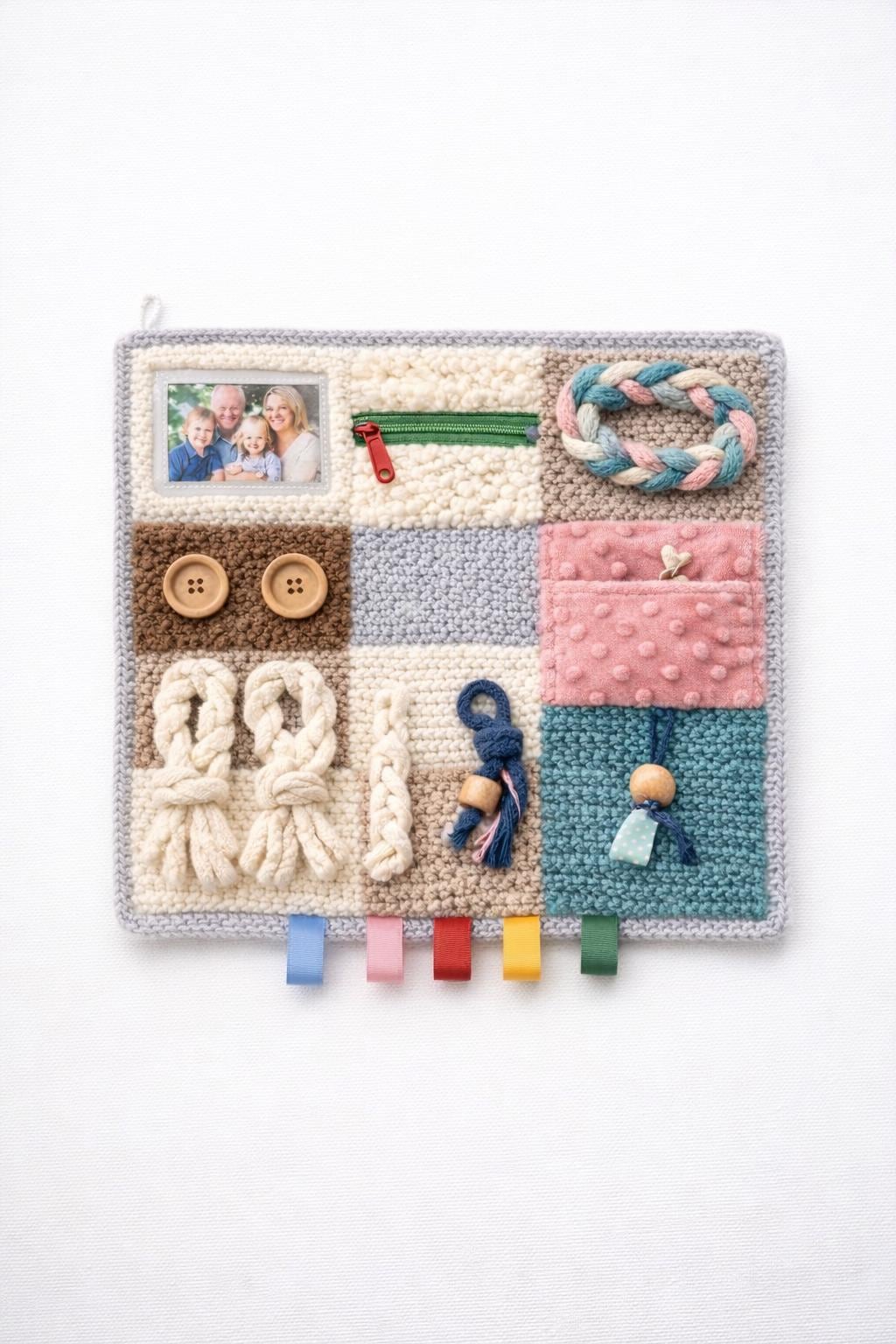 Fidget Lap Blanket Knitting Pattern Multilingual | Dementia Alzheimer ...