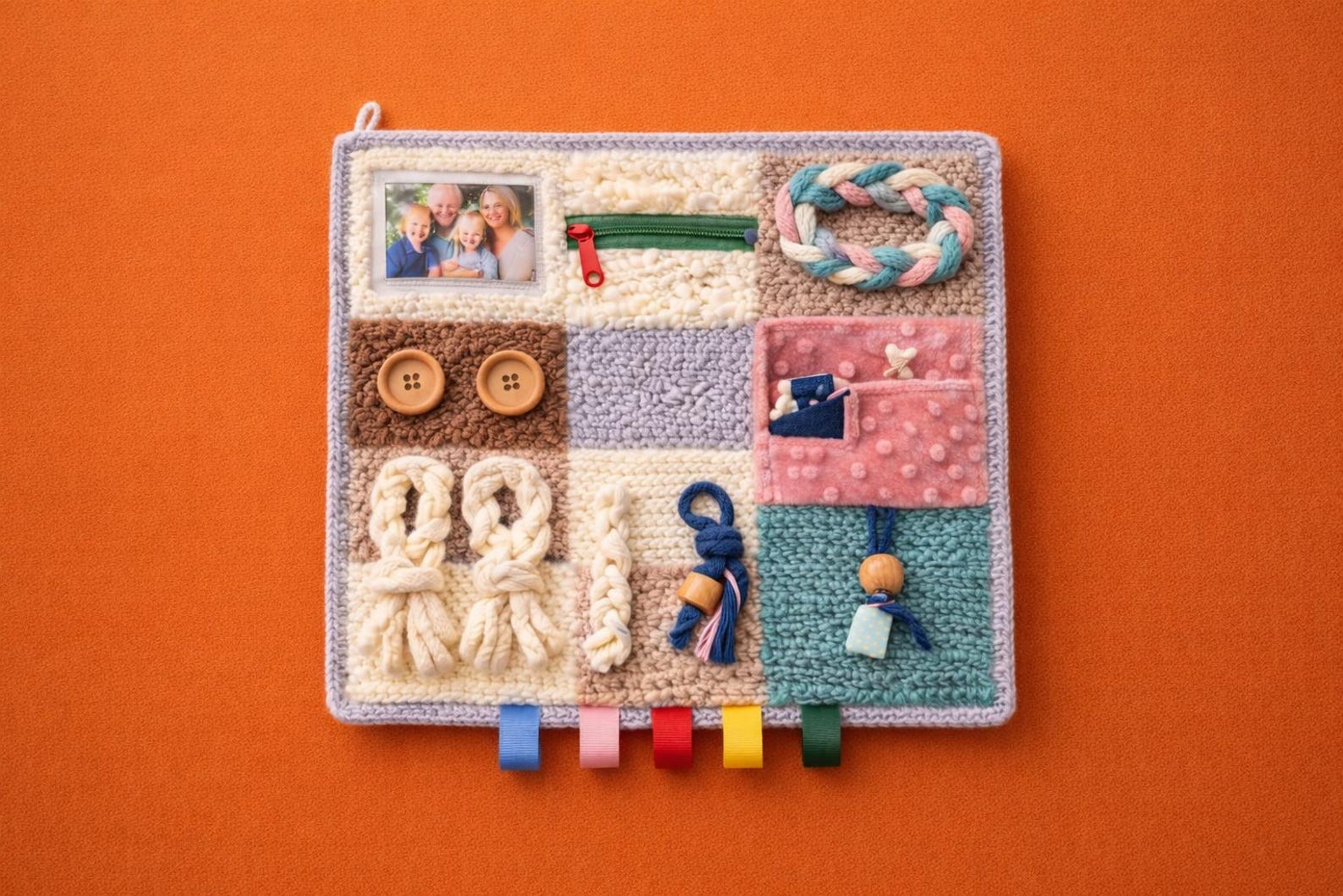 Fidget Lap Blanket Knitting Pattern | Sensory Therapy Mat, Dementia ...