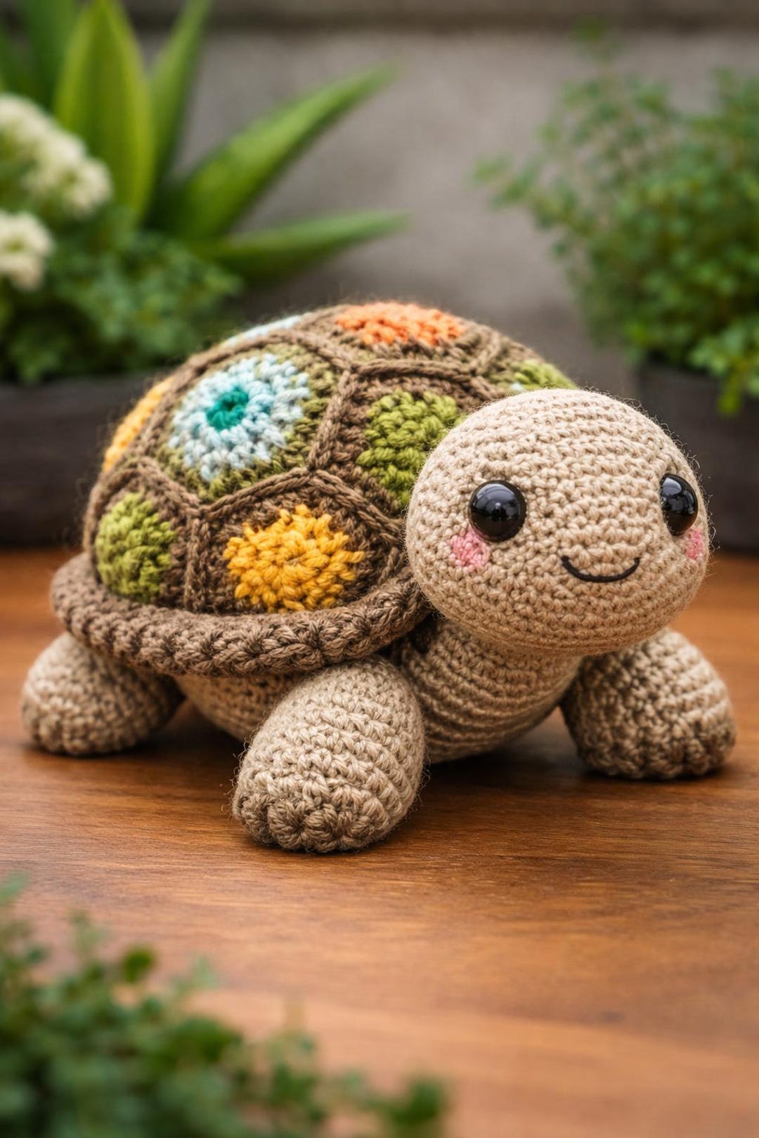 Geometric Turtle Crochet Pattern: Amigurumi Flower Shell (digital ...