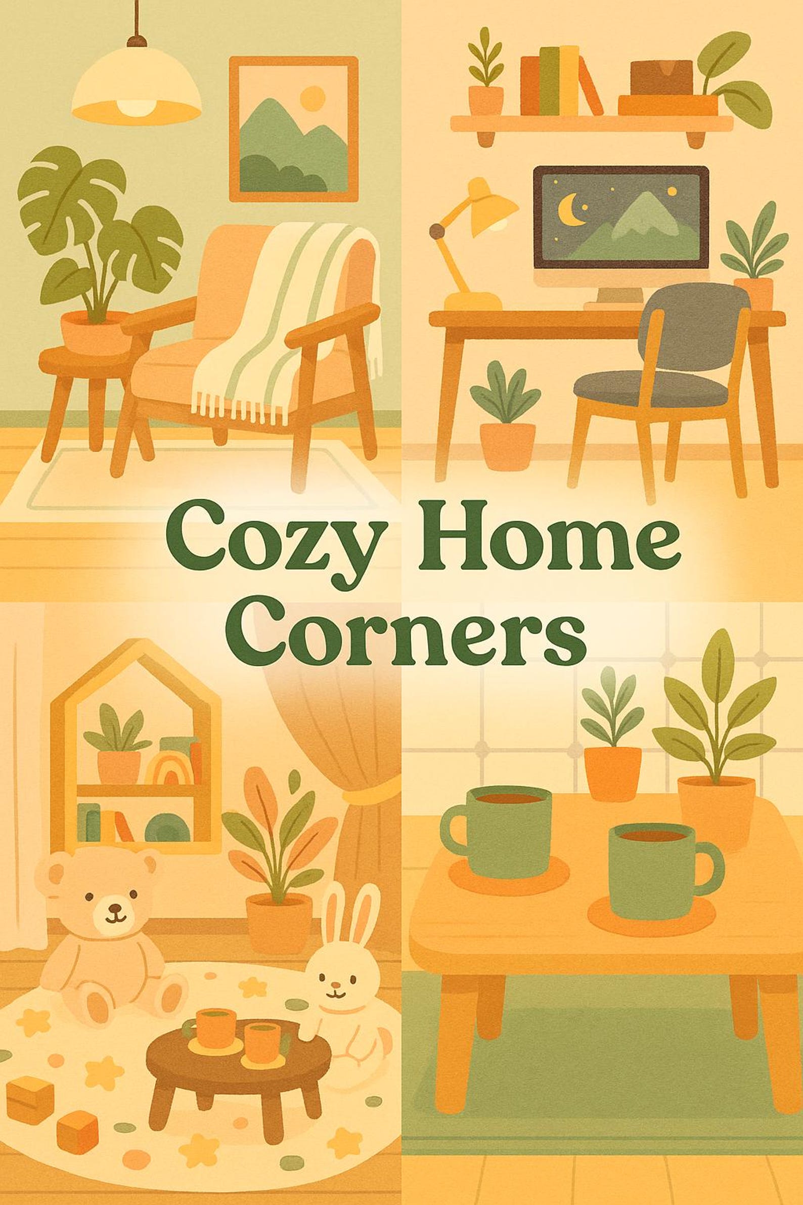 Cozy Home Interiors Coloring Pages – 10 Printable A4 Sheets, PDF - Etsy
