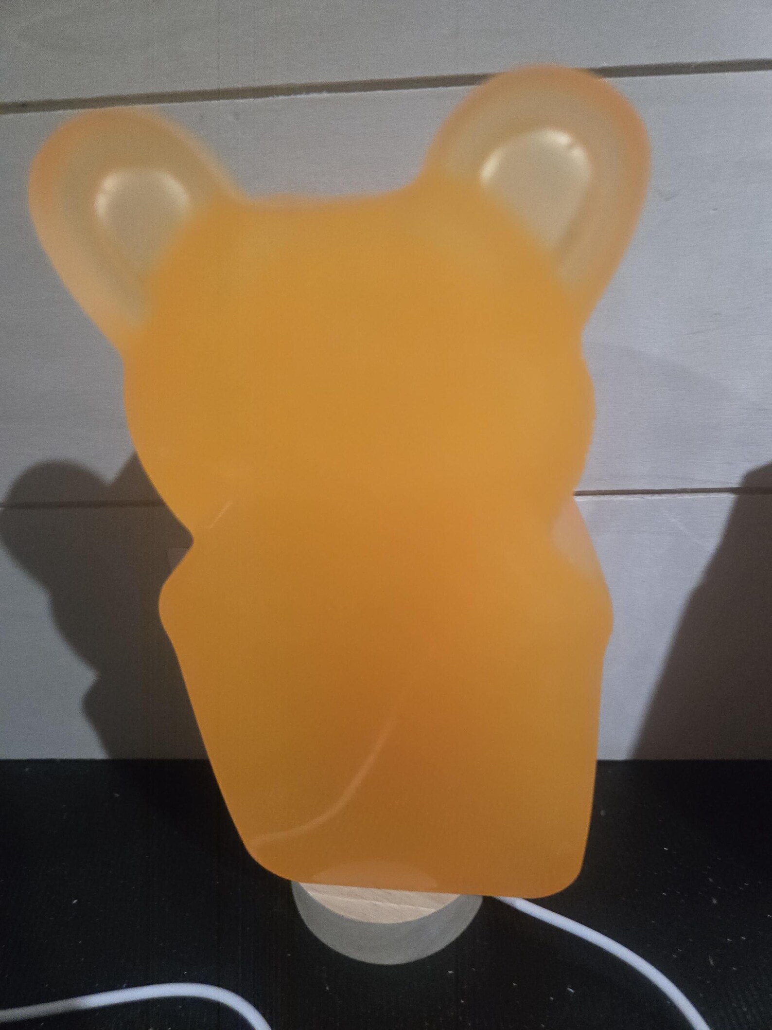 Giant Orange Peach Epoxy Resin Gummy Bear - Glows, Home Decor, Handmade ...