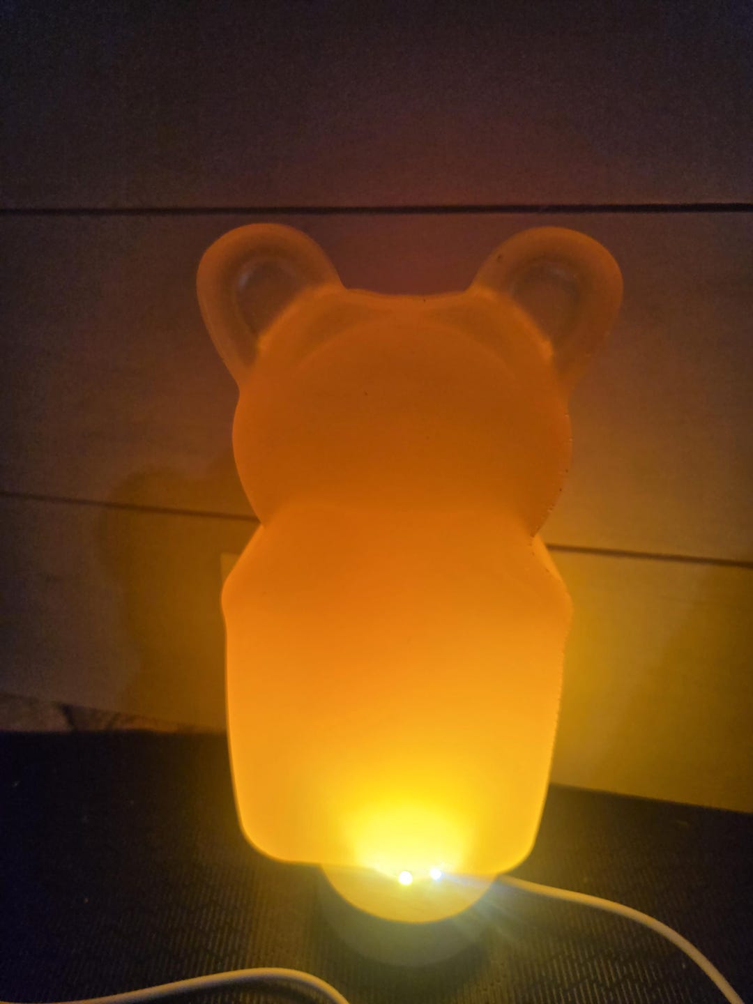 Giant Orange Peach Epoxy Resin Gummy Bear - Glows, Home Decor, Handmade ...