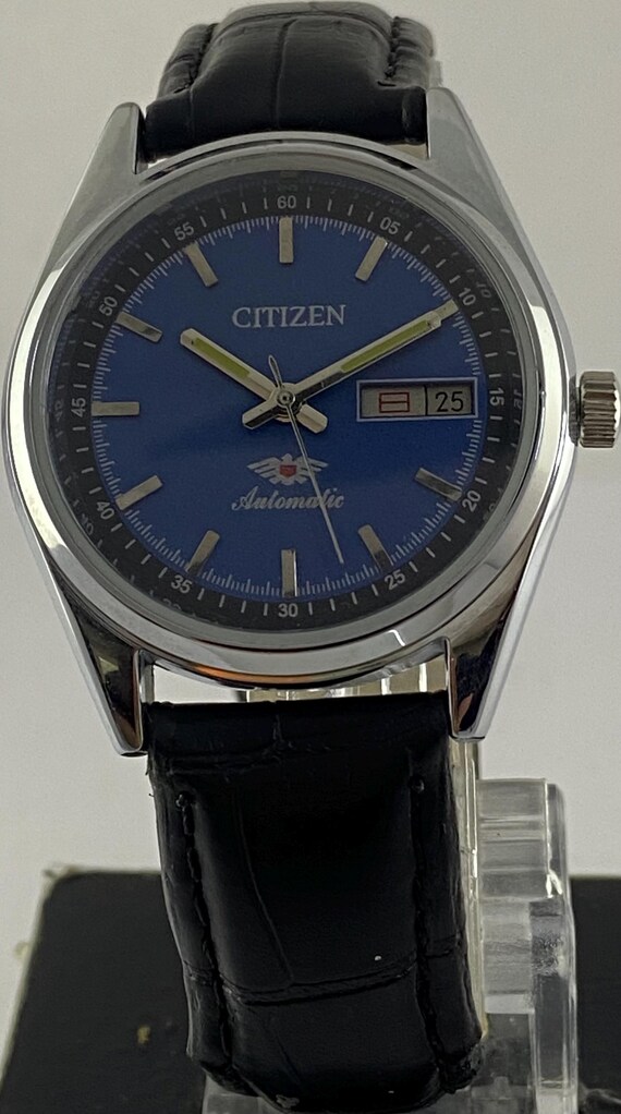 Vintage Citizen Automatic Watch, Blue Dial, Day/Date,… - Gem
