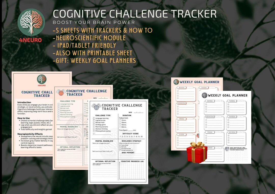 Cognitive Challenge Tracker: Brain Training Planner, Mental Strength ...