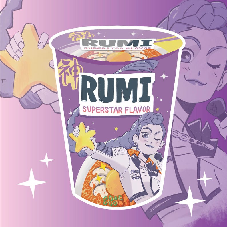 Huntrx Ramen Vinyl Stickers / KPOP Demon Hunters /rumi /zoey /mira - Etsy