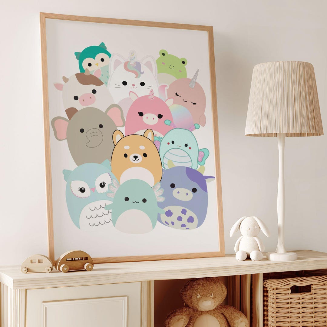 Kawaii Squish Nursery Poster, Playroom Decor (digital Download) - Etsy