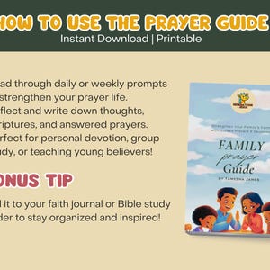 Printable Family Prayer Guide for Kids and Parents | Bible Study Guide ...