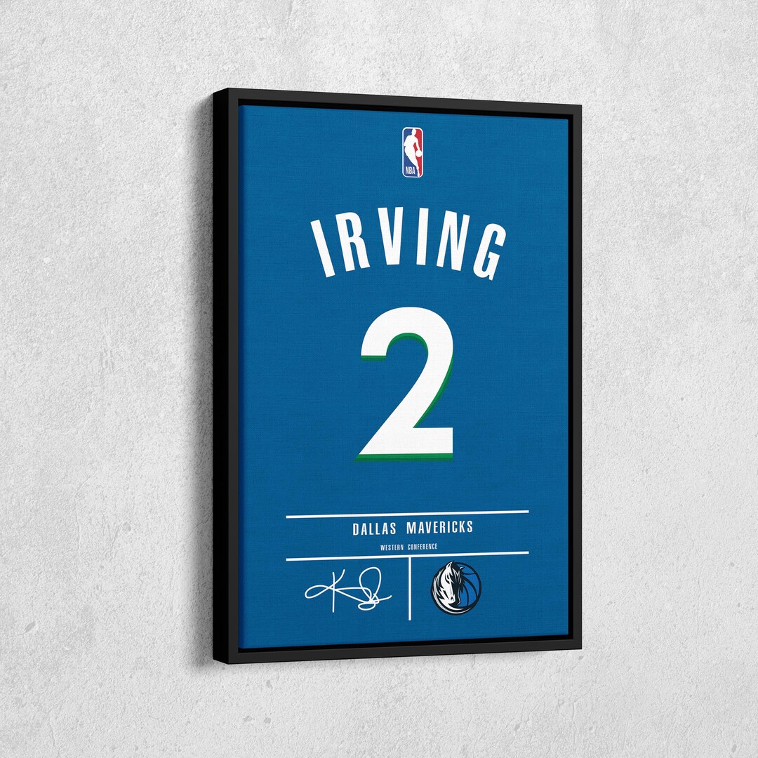 Kyrie Irving Jersey Art Dallas Mavericks NBA Wall Art Home Decor Hand ...
