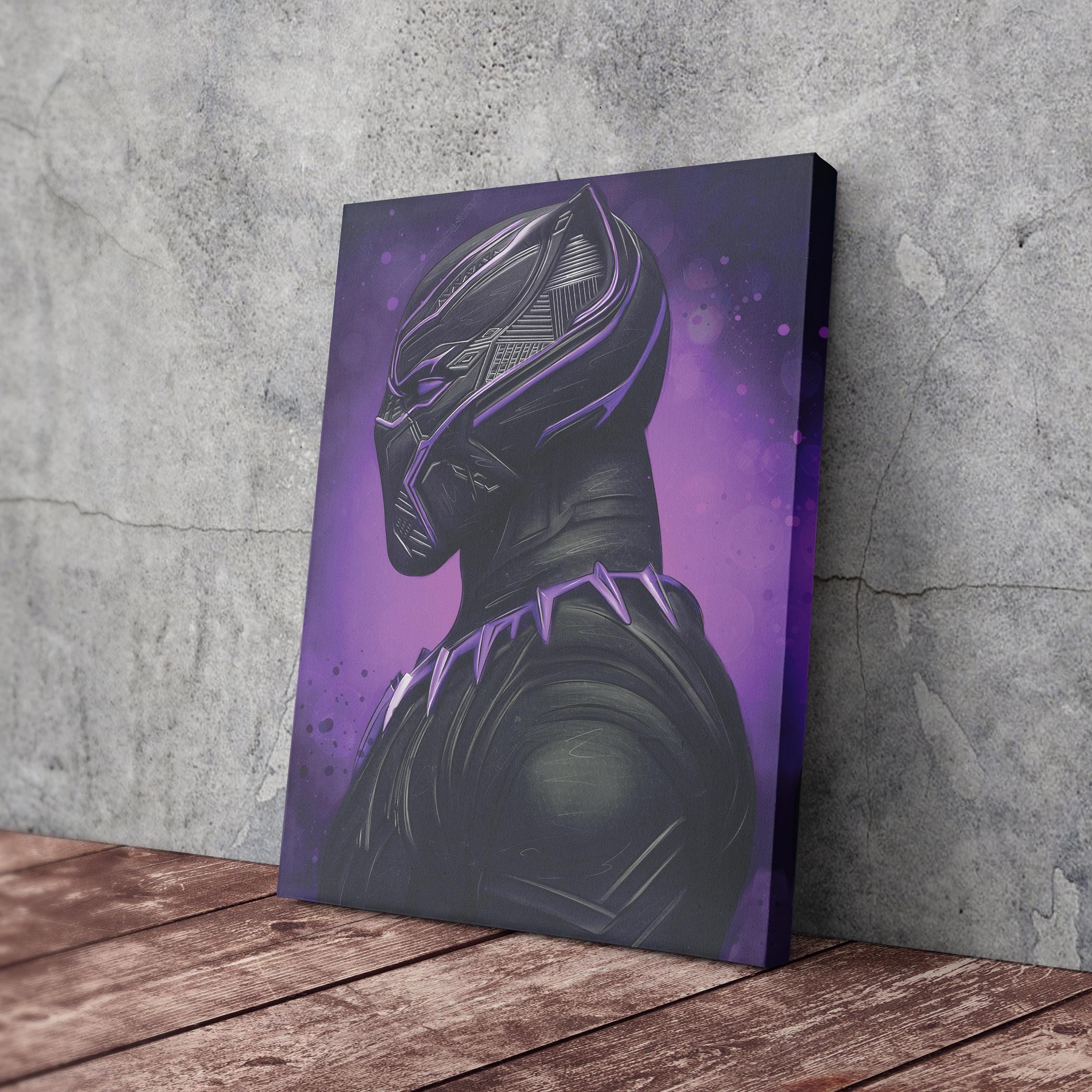 Black Panther Poster Painting Marvel Comics Wall Art Home Decor Hand ...