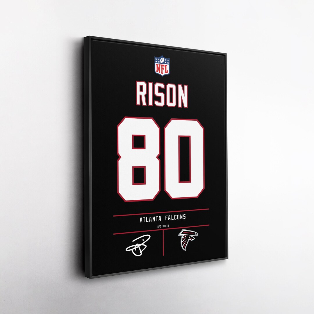 Andre Rison Atlanta Falcons Jersey Art, NFL Wall Decor, Canvas Print ...