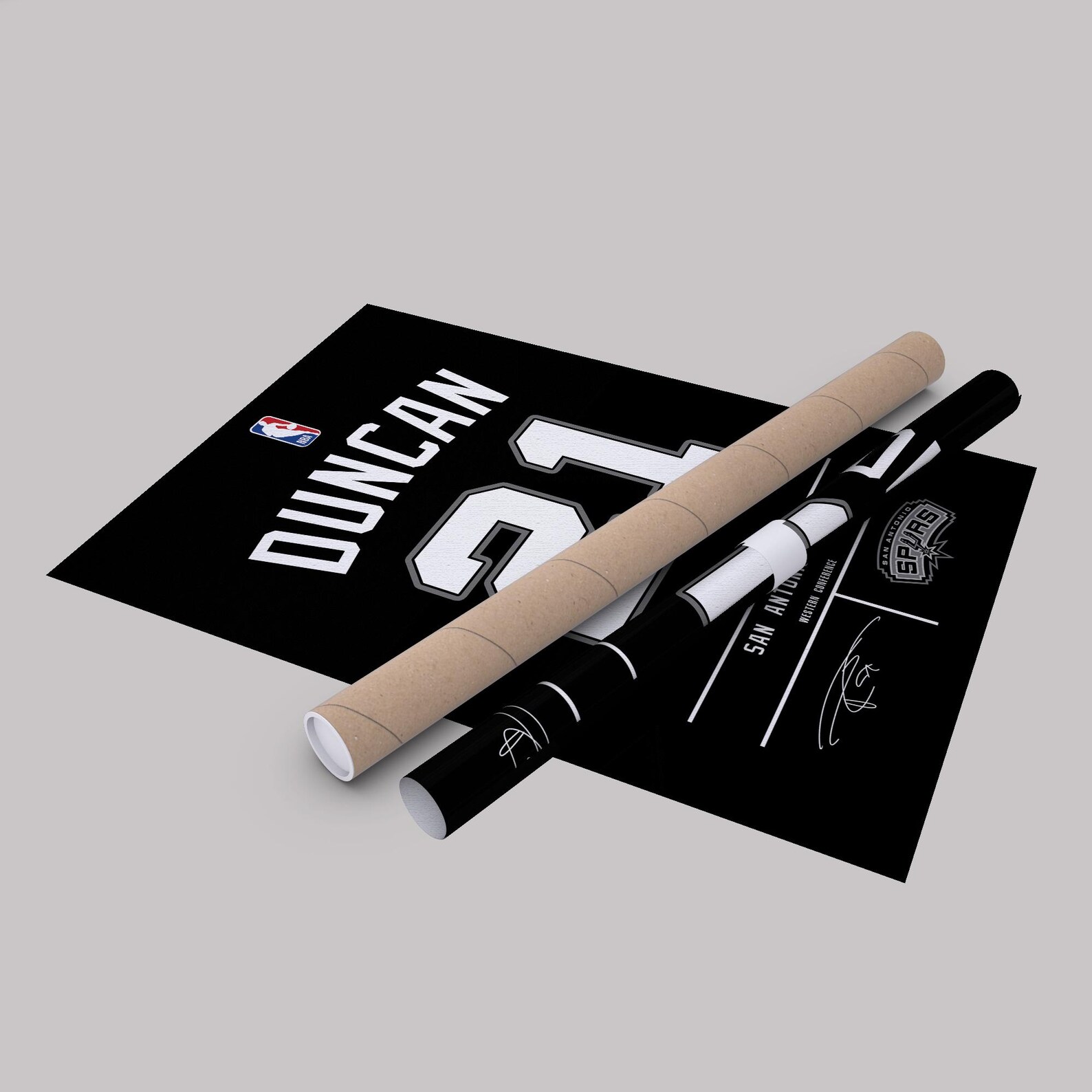 Tim Duncan Jersey Art San Antonio Spurs NBA Wall Art Home Decor Hand ...