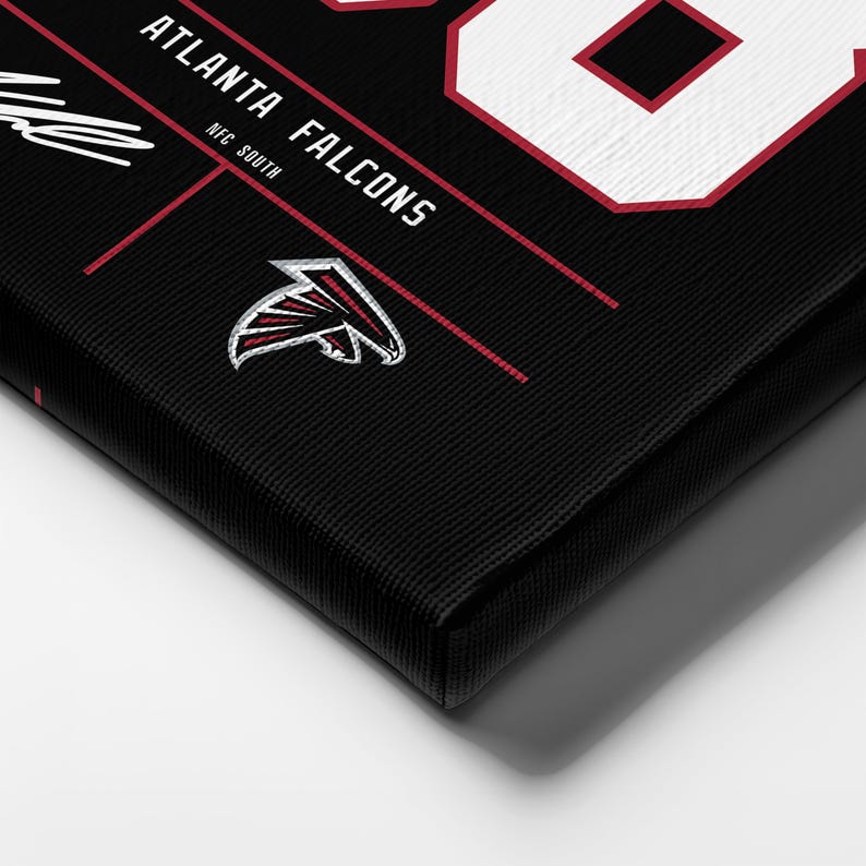 Jesse Tuggle Atlanta Falcons Jersey Art, NFL Wall Decor, Canvas Print ...