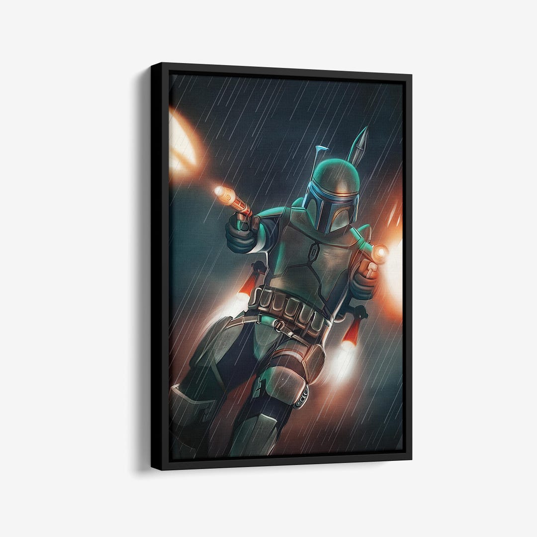 Jango Fett Poster Painting Star Wars Wall Art Home Decor Hand Made ...