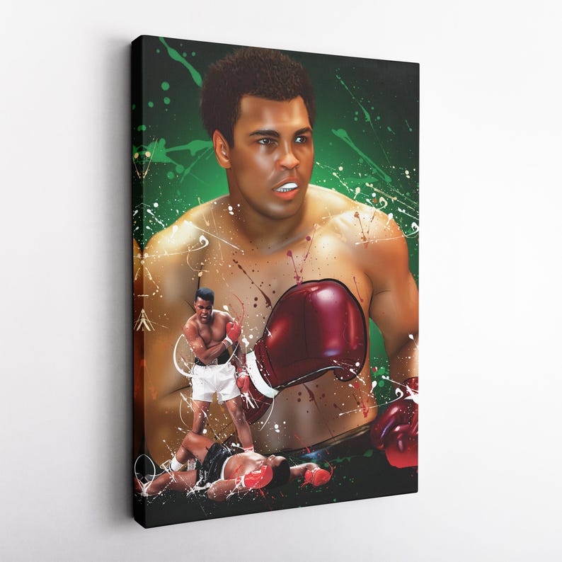 Muhammad Ali Poster Boxing Artwork Framed Poster Wall Art Canvas Print ...