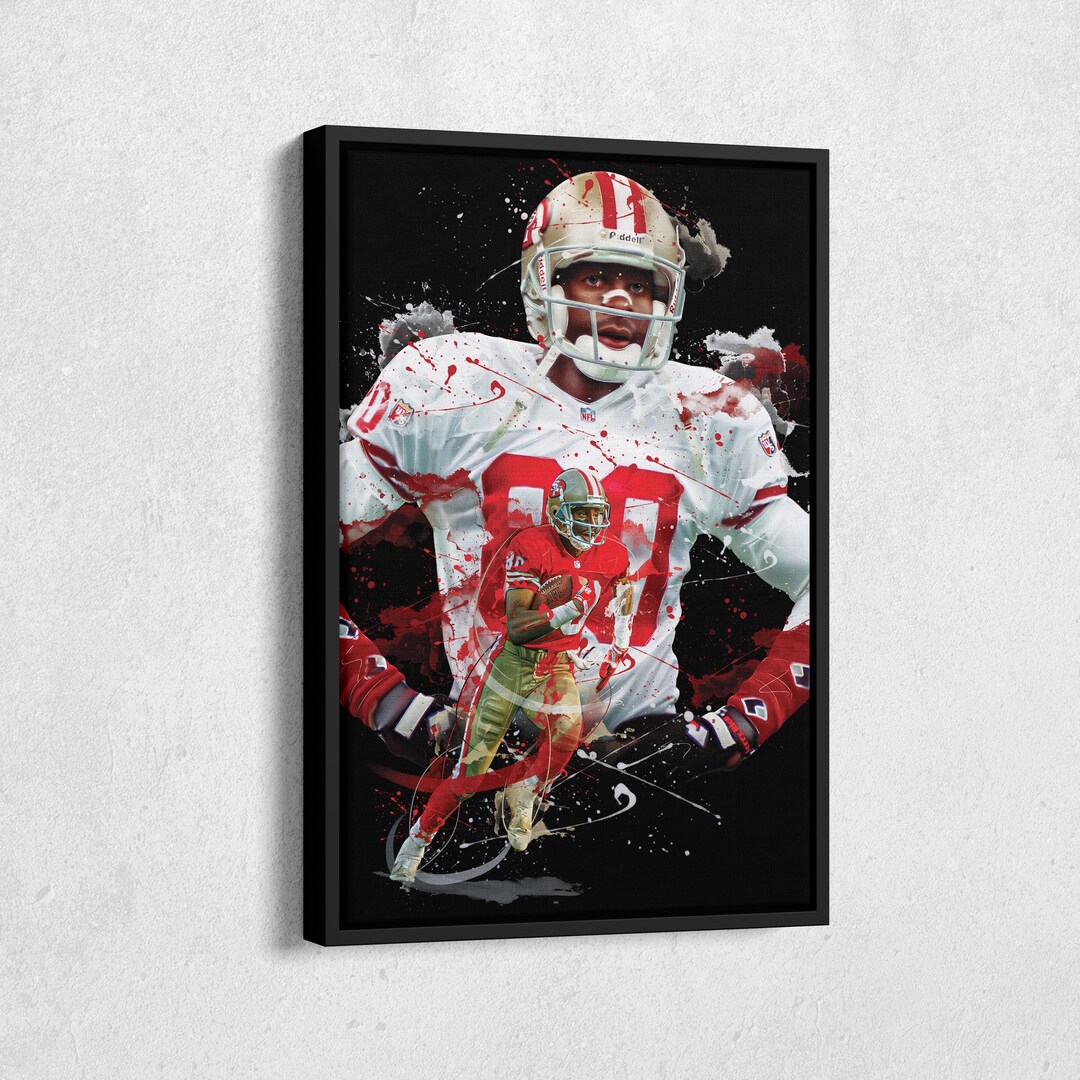 Jerry Rice Poster San Francisco 49ers NFL Artwork Framed Wall Art ...
