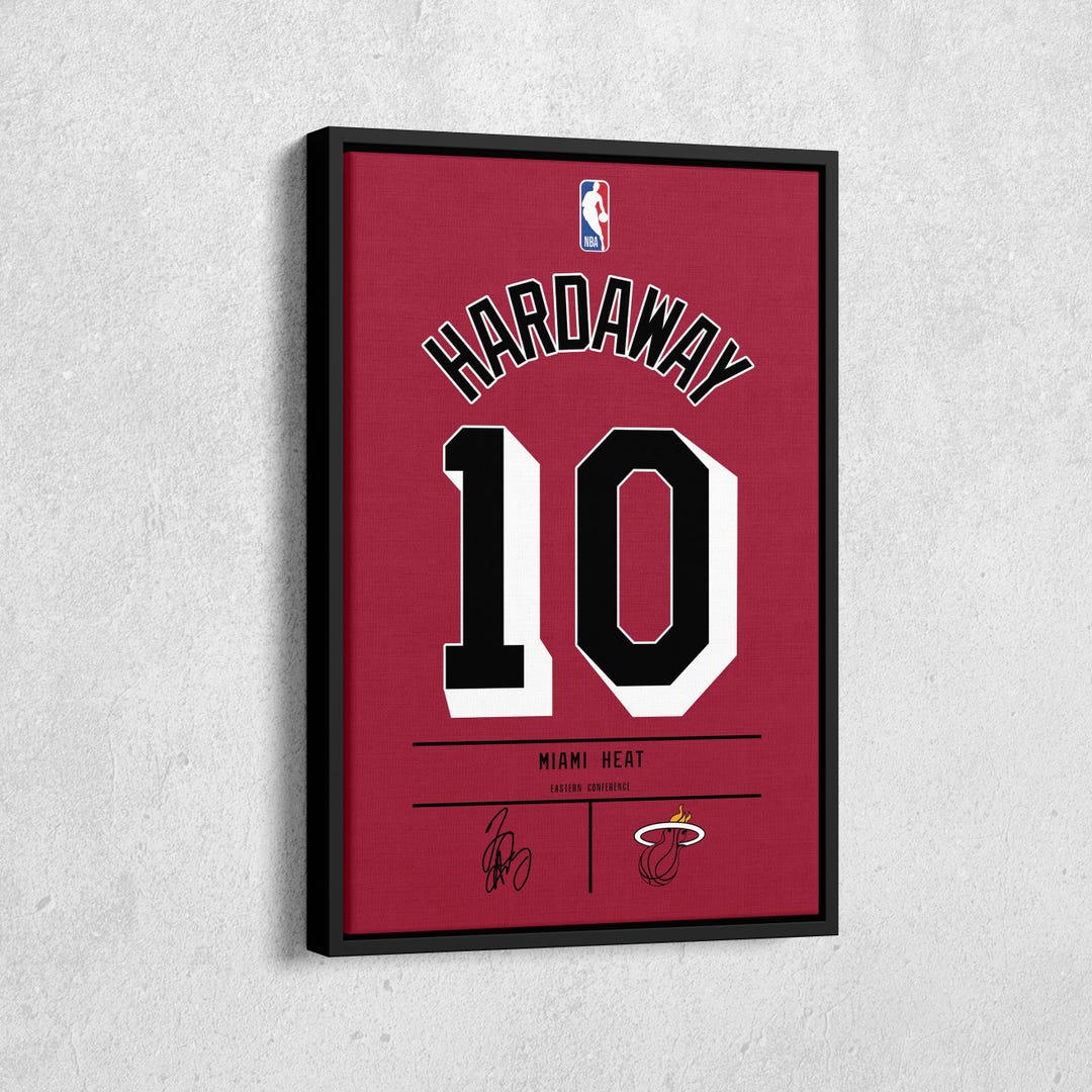 Tim Hardaway Jersey Art Miami Heat NBA Wall Art Home Decor Hand Made ...