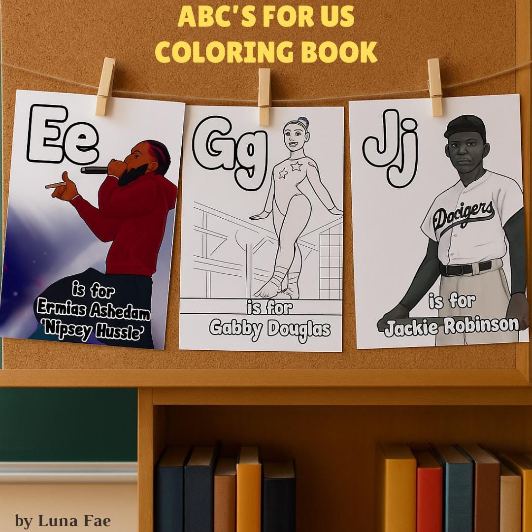 Black History ABC Coloring Pages | A to Z Educational Printable for ...