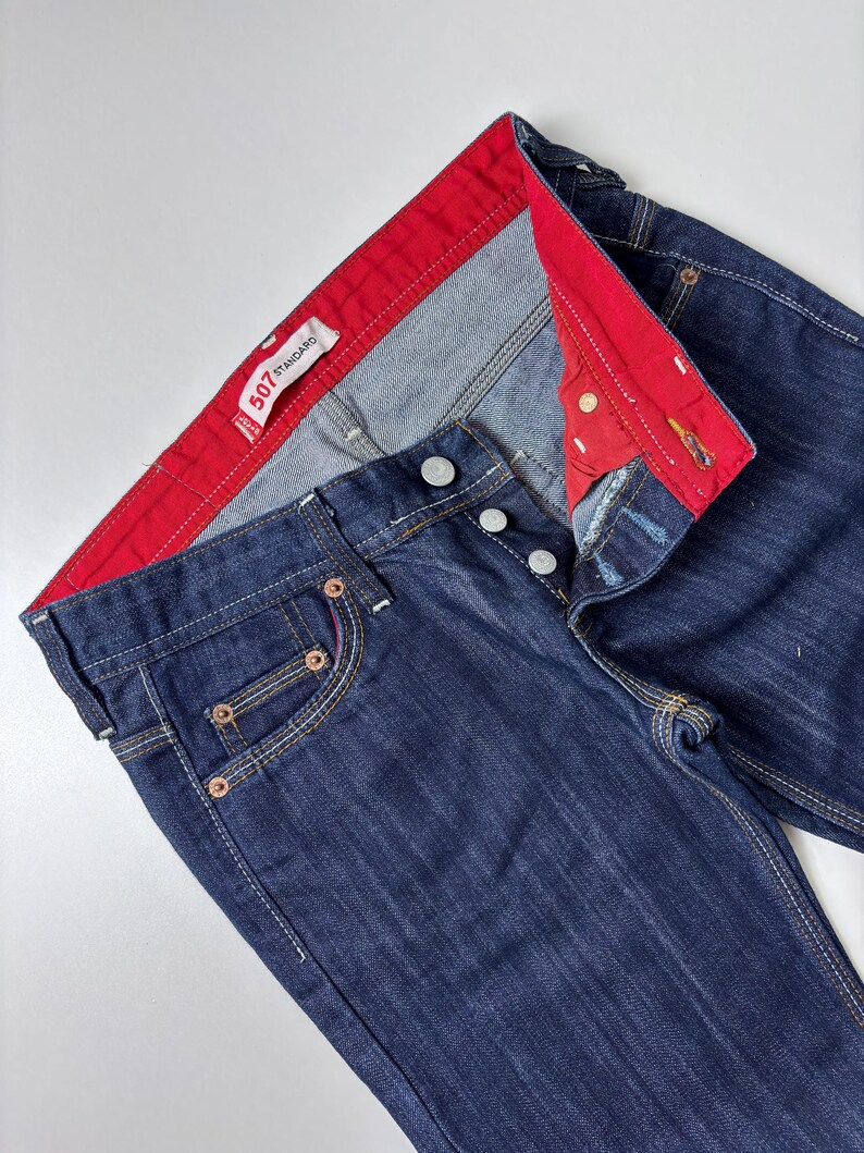 Vintage Levi's 507 Jeans: 90s USA Made Dark Wash Denim (W29 L34) - Etsy