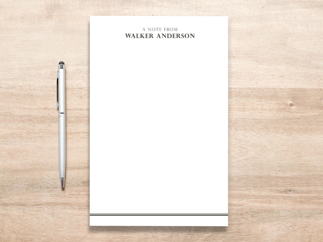 Personalized Large Notepad / Notepad With Name and Lines / Large ...