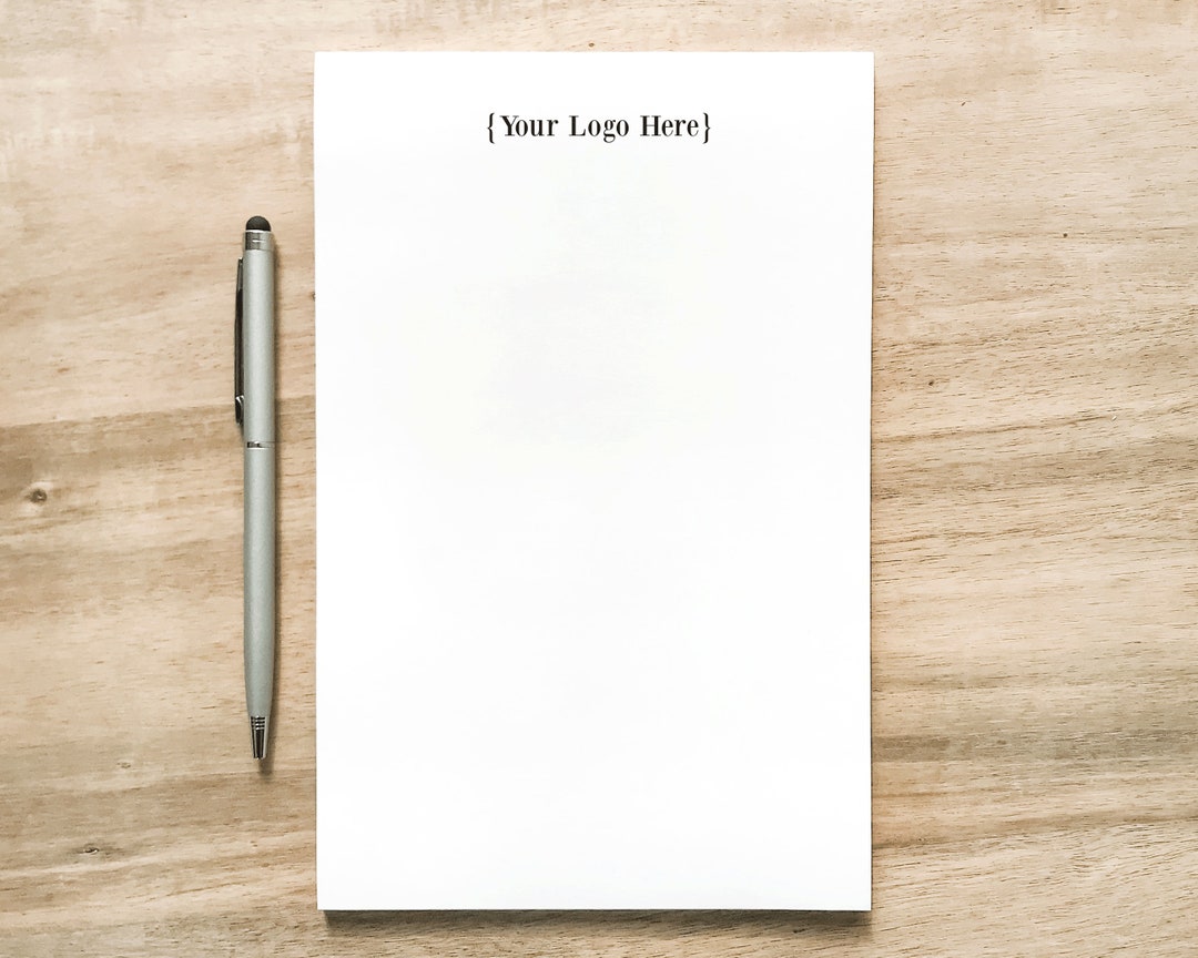 Custom Logo Notepad: Personalized Business Stationery - Etsy